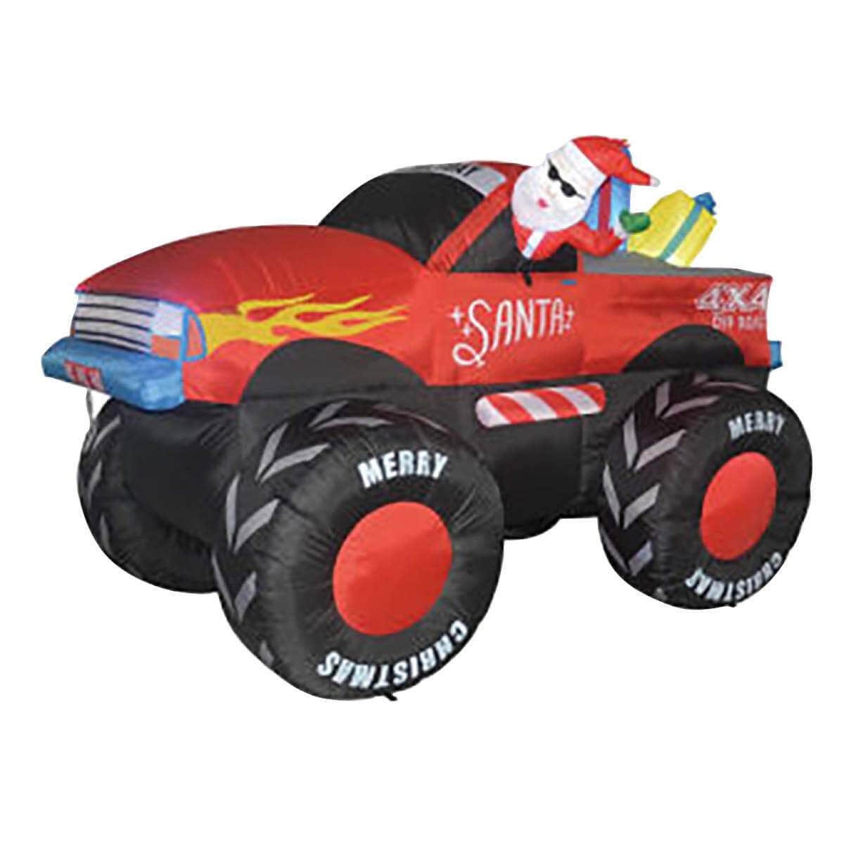 2.1m Santa & Monster Truck Built-In Blower LED Lighting on Afterpay ...