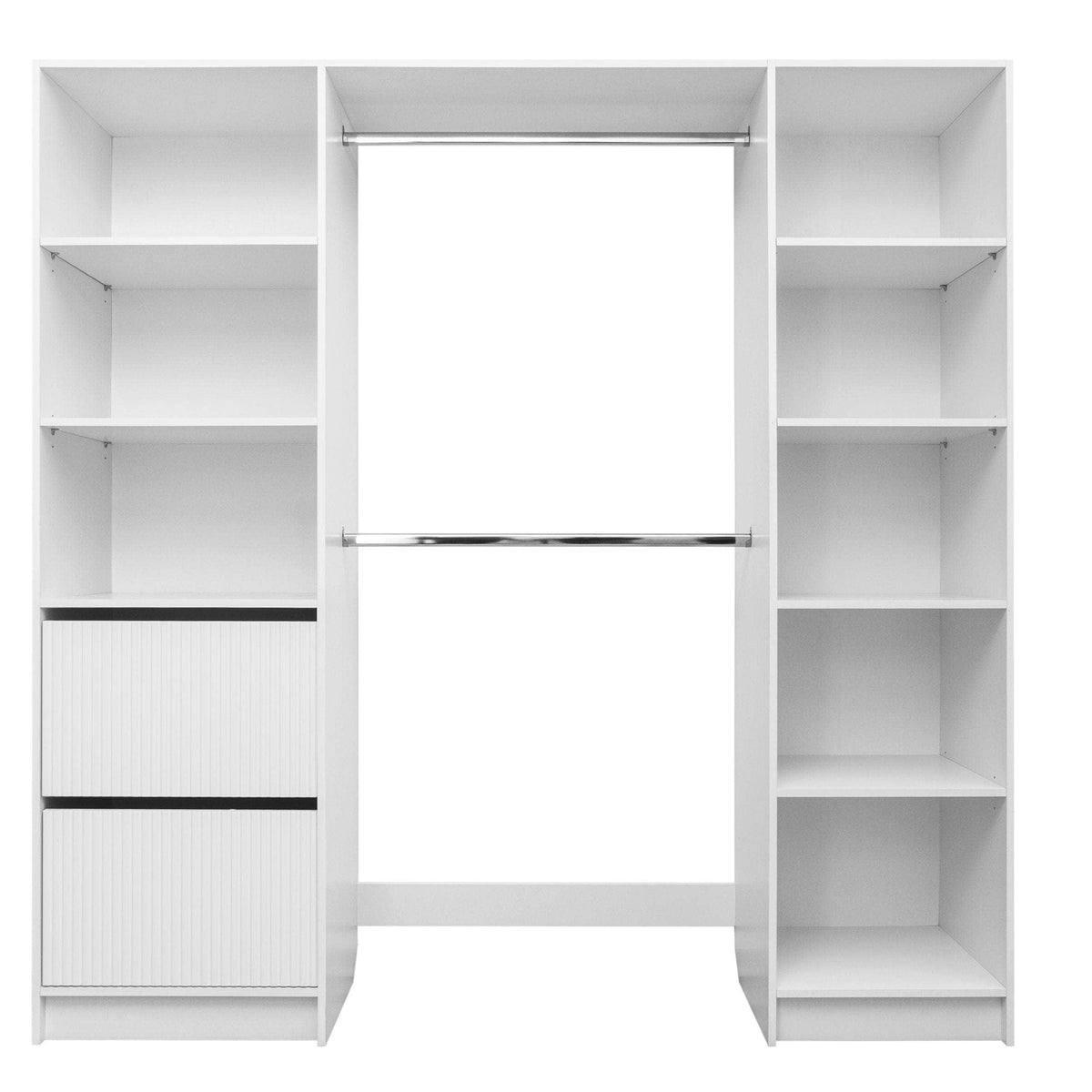 2M Walk In Wardrobe Kit - Classic/ Nordic Ash/Fluted/Hamptons/Natural ...