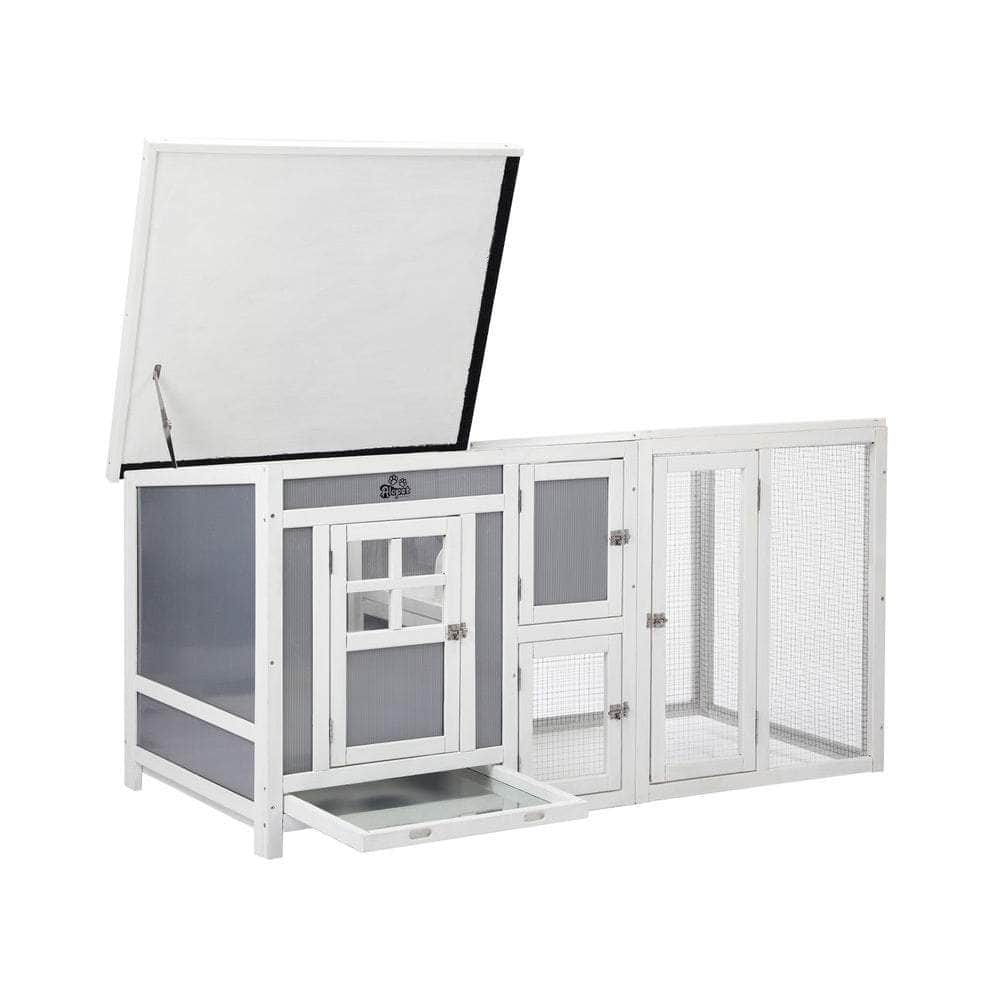 Chicken Coop Rabbit Hutch Wooden Cage Double Hatch – Simple deals