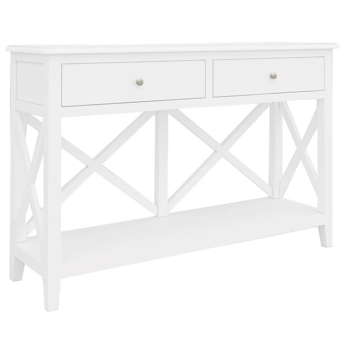 Console Hallway Entry Table 120cm Solid Acacia Timber Wood Hampton ...