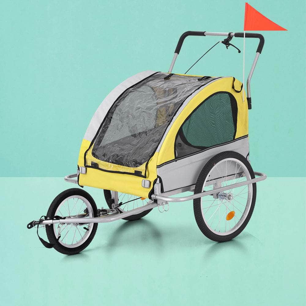 Pet Bike Trailer Dog Stroller Pram Bicycle Large Travel Cycling Foldab ...