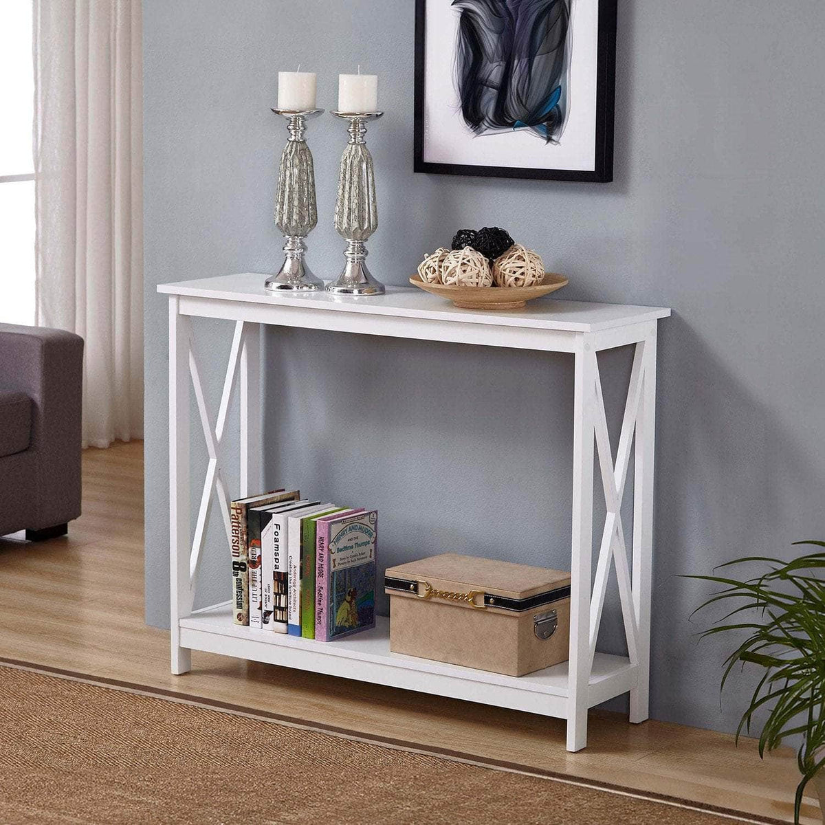 White X-Frame Console Table for Modern Elegance on Afterpay | ZipPay ...