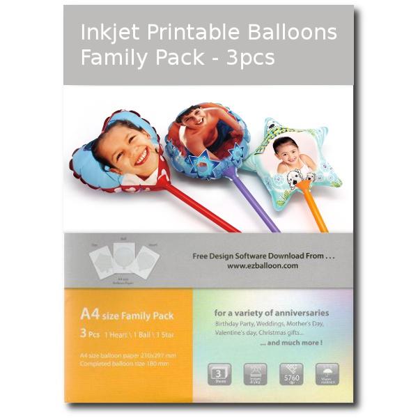 Inkjet Printable Balloons 3pcs (Family Pack) on Afterpay | ZipPay ...