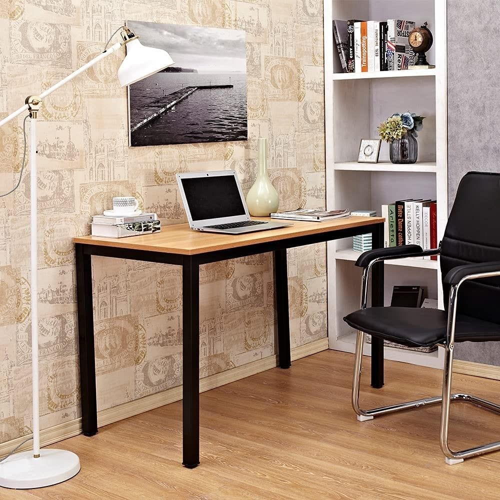 Sturdy and Heavy Duty Foldable Office Computer Desk (Teak, 120cm) on ...